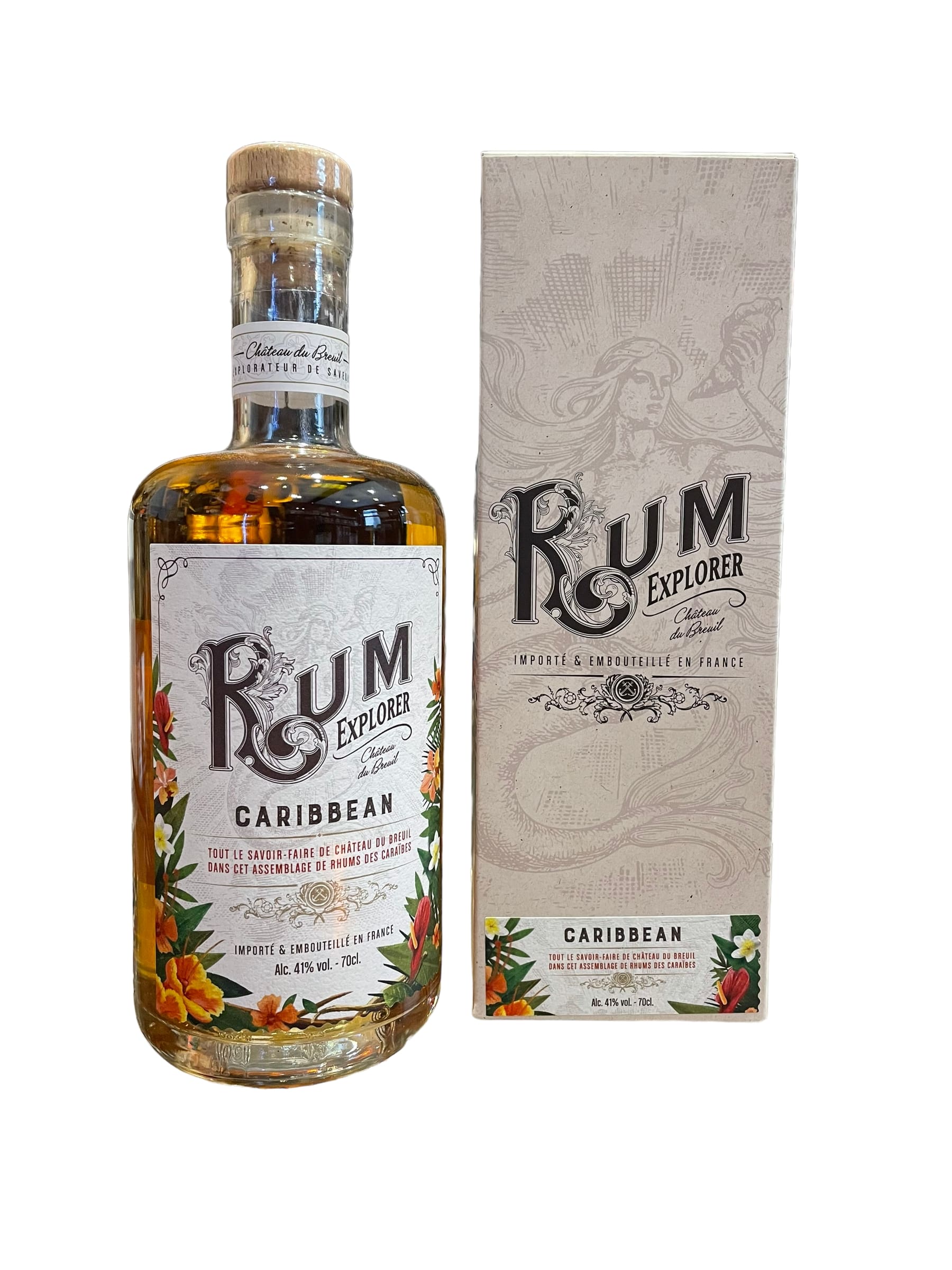 Rhum Caribbean – Rum Explorer Breuil 41° 70cL – Vins | Coffrets Cadeaux ...