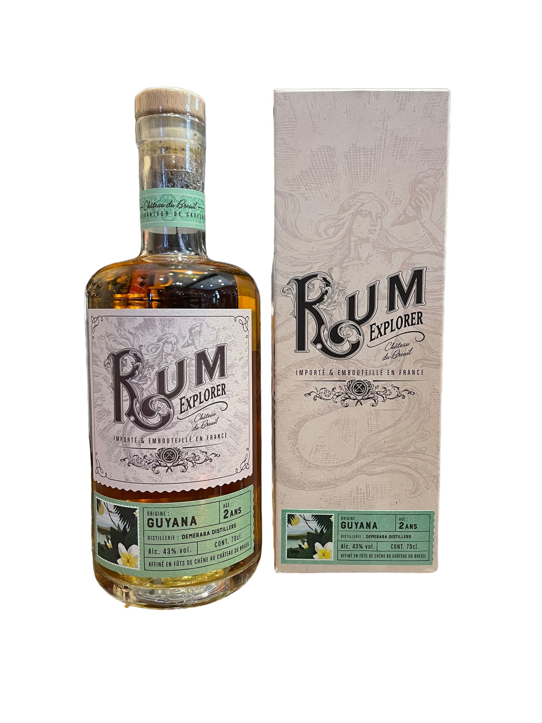 Rhum Guyana – Rum Explorer Breuil 43° 70cL – Vins | Coffrets Cadeaux ...